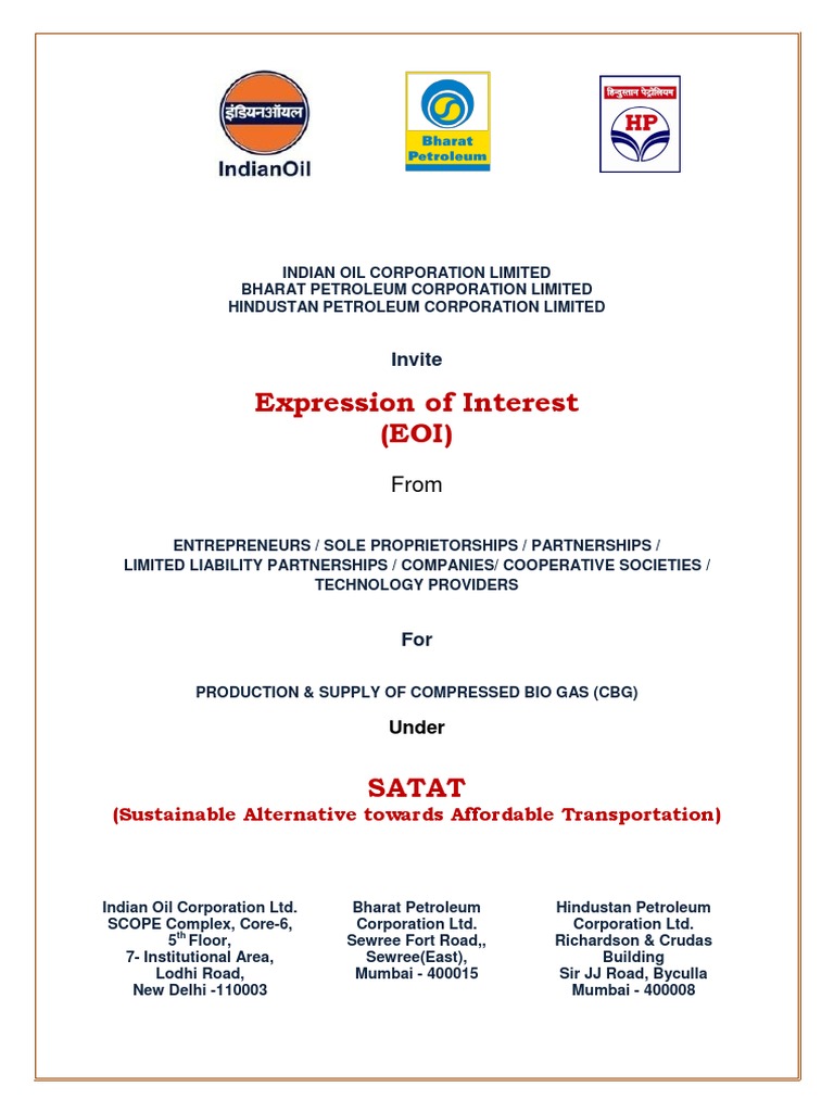 White Paper EOI | Download Free PDF | Biogas | Natural Gas