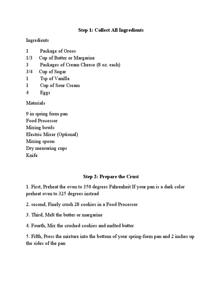 Step 1: Collect All Ingredients | PDF