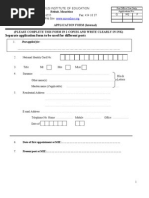 MIE Application Form | PDF