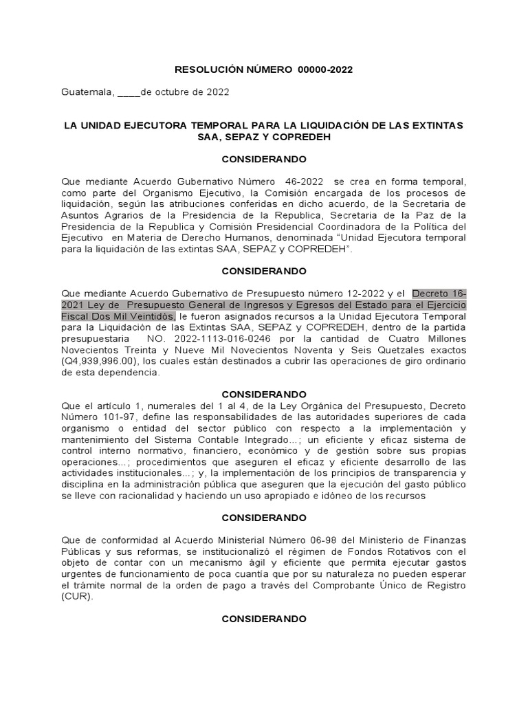 Liquidación de SAA, SEPAZ y COPREDEH | PDF | Presupuesto | Comisión Europea