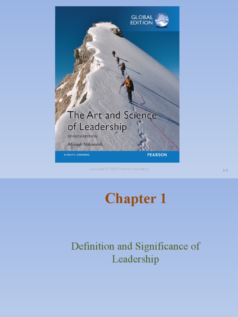 Chapter 1 - Definition Significance of Leadership | PDF | Leadership | Goal