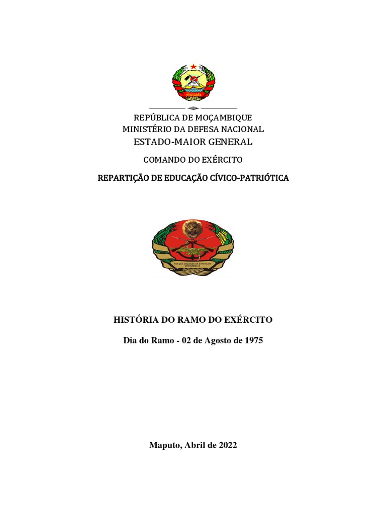 História Do Ramo Do Exército Moçambicano | Download grátis PDF ...