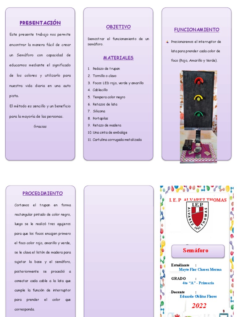 Triptico Semáforo | PDF
