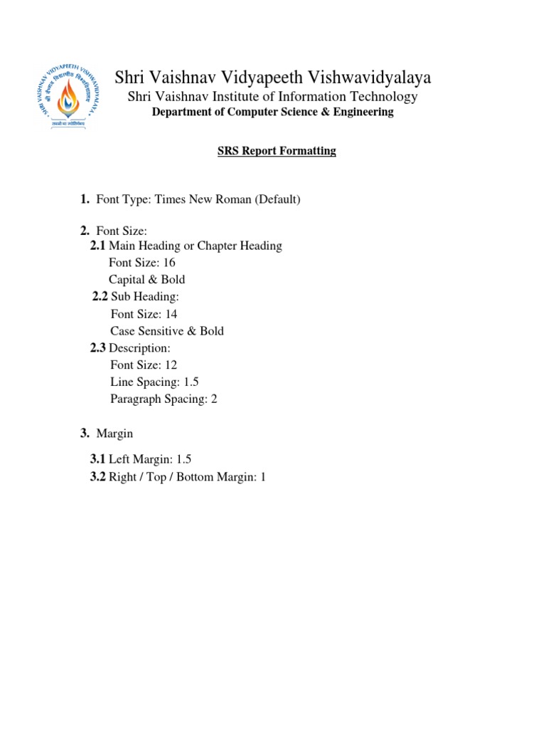 Formatting For SRS | PDF