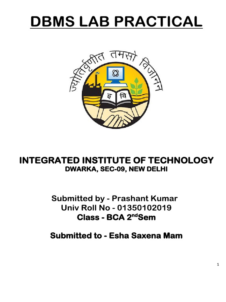 Dbms Practical File Pdf