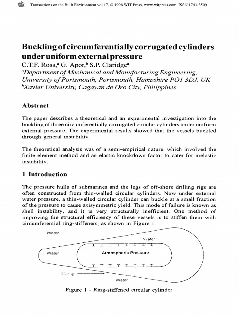 Corrogated Steel Cylinders | PDF | Buckling | Continuum Mechanics