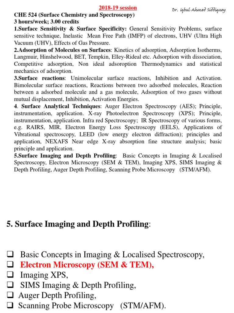 Chapter 5 - SEM and TEM - Lecture 1 | PDF | Scanning Electron ...