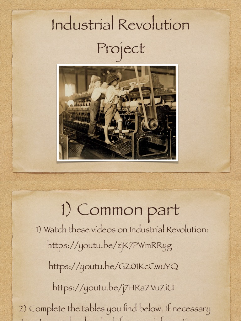 Industrial Revolution Topics Presentation | PDF | Finance & Money ...