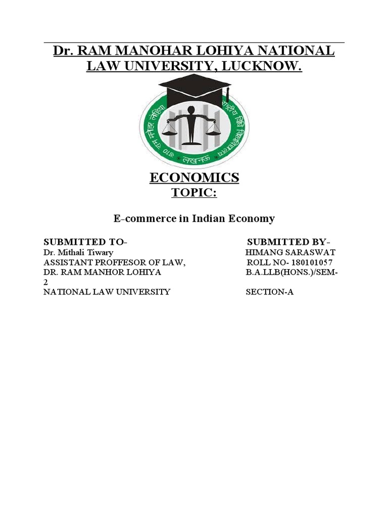 E-Commerce in Indian Economy. | PDF | E Commerce | Economies