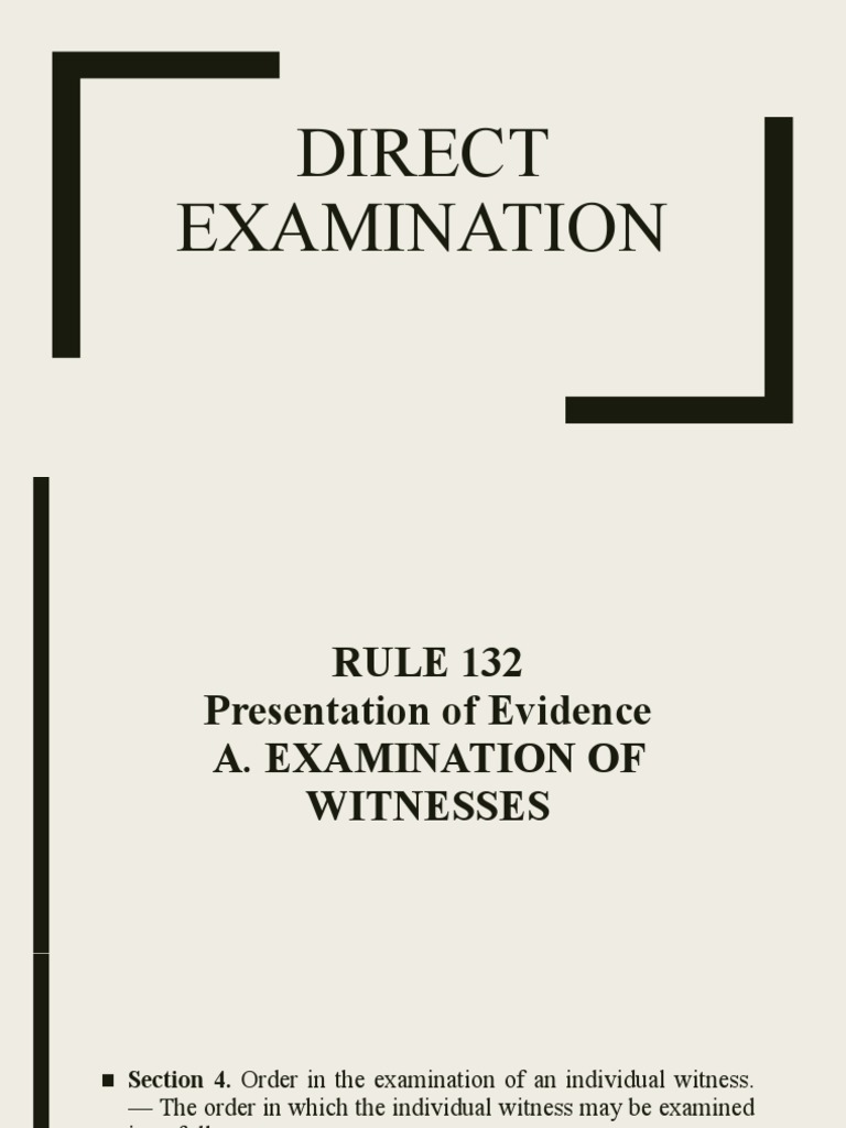 Legal Tech - Group 3 - DIRECT EXAMINATION | Download Free PDF | Witness ...