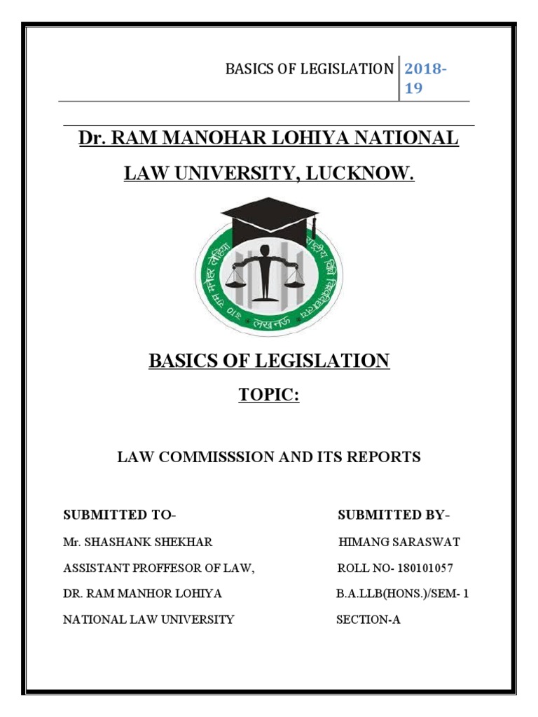 Basics of Legislation Project | Download Free PDF | Justice | Crime ...