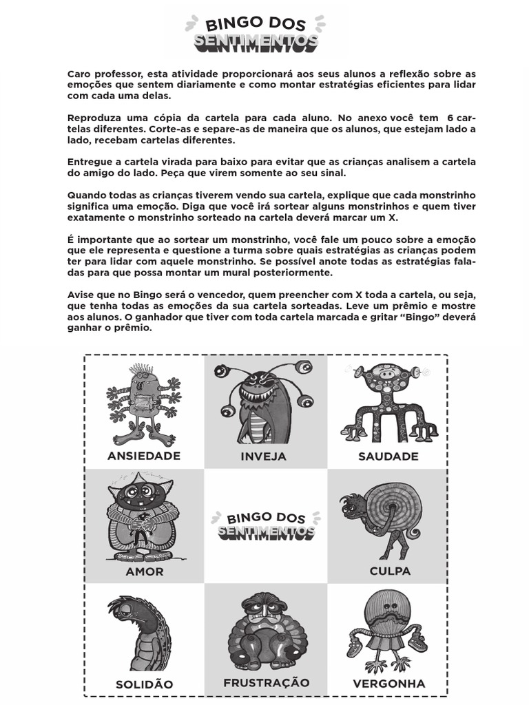 1557155481bingo Dos Sentimentos | PDF