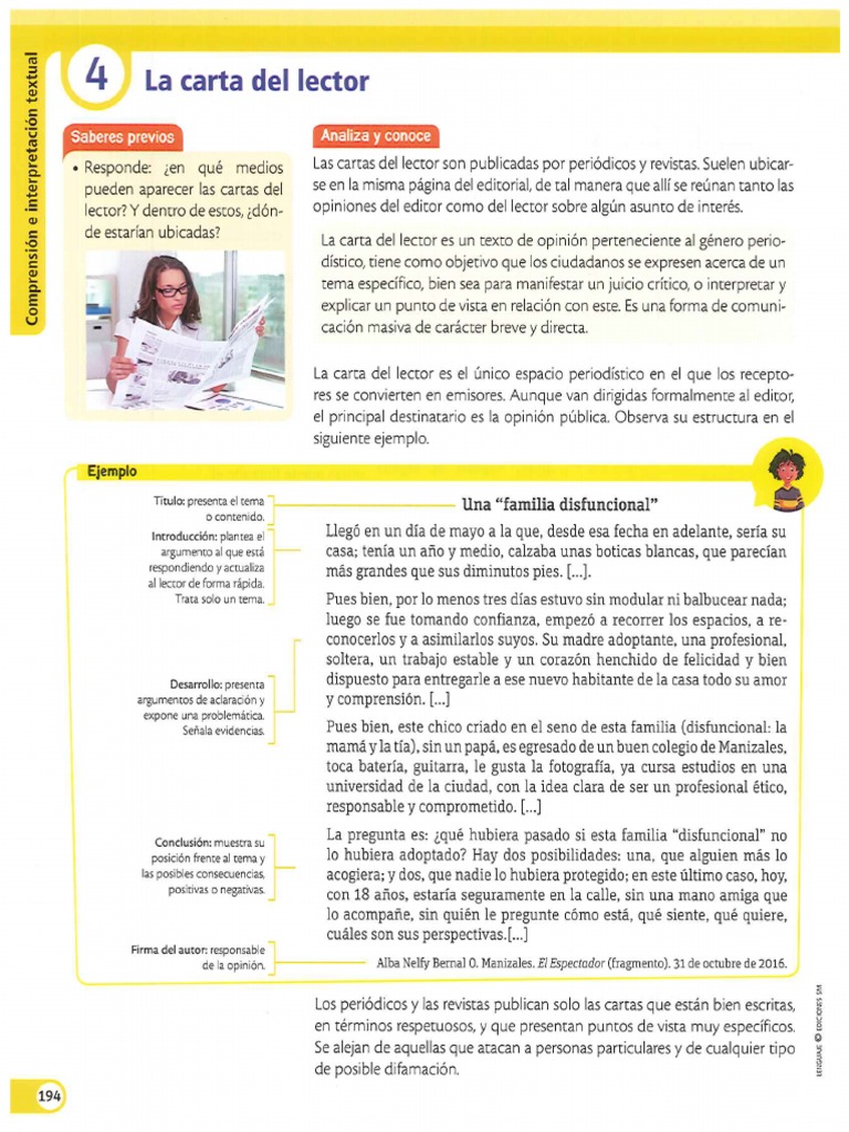 La Carta Del Lector Septimo | PDF