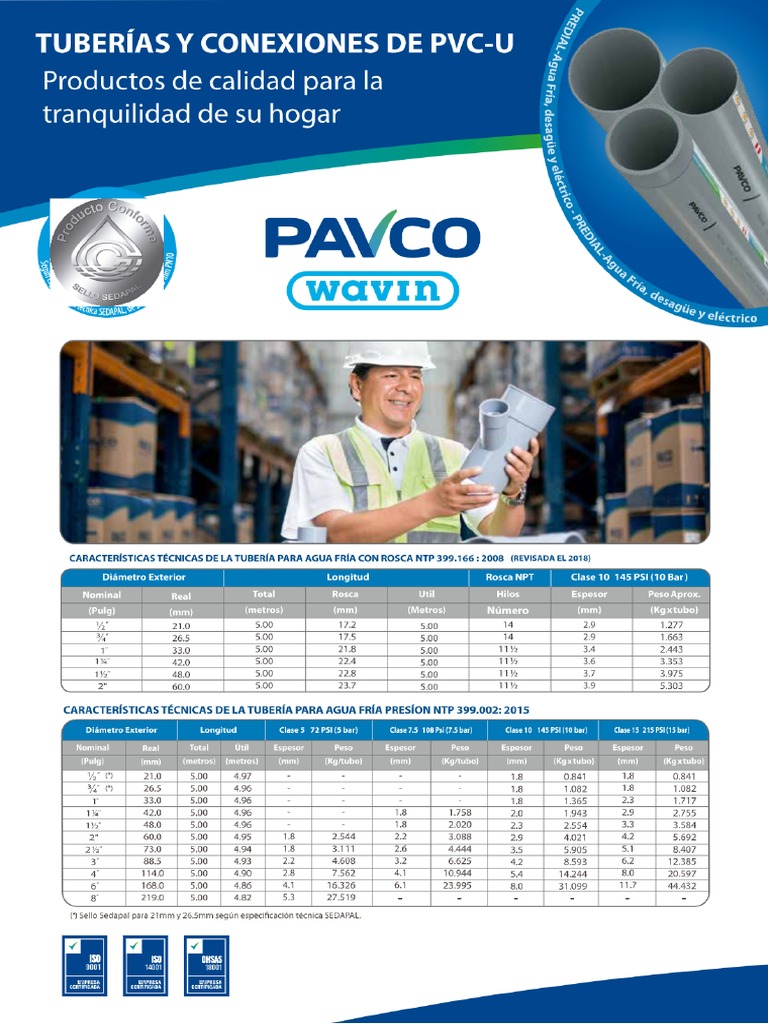 Catalogo - Pavco - Tuberias y Accesorios Sanitarios | PDF
