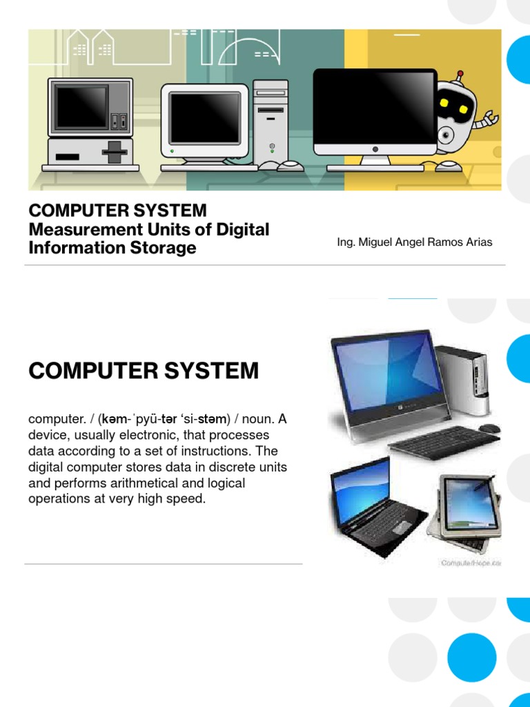 COMPUTER SYSTEM - Hardware - Measurement Units of Digital Information Storage - Software | PDF ...