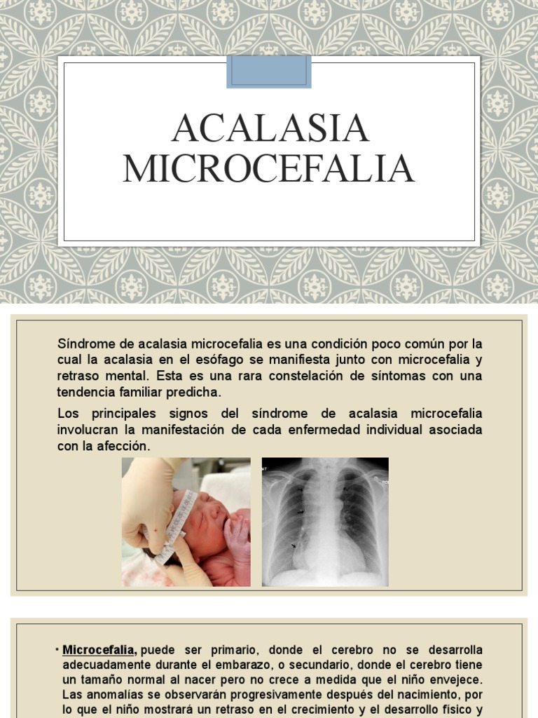Acalasia Por Microcefalia | PDF | Discapacidad intelectual | Enfermedades y trastornos