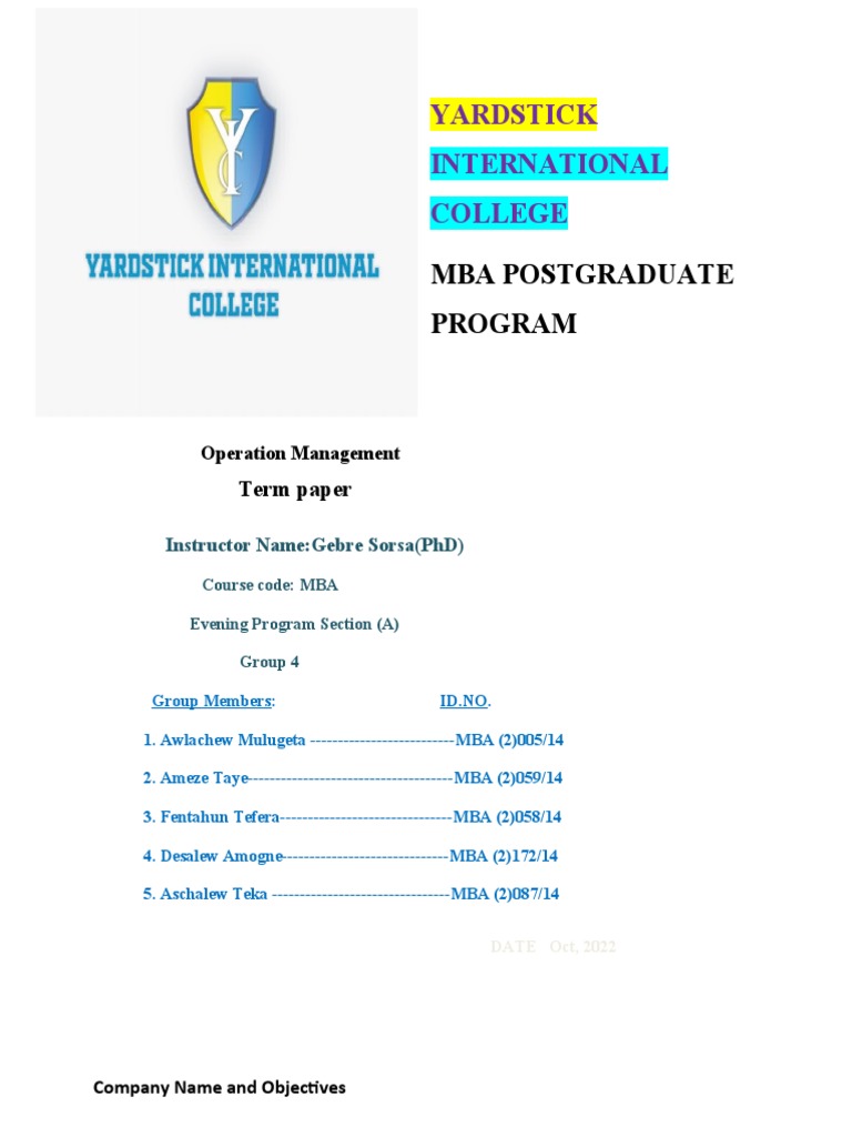 Operation Management Assignment | PDF | Economic Sectors | Economies