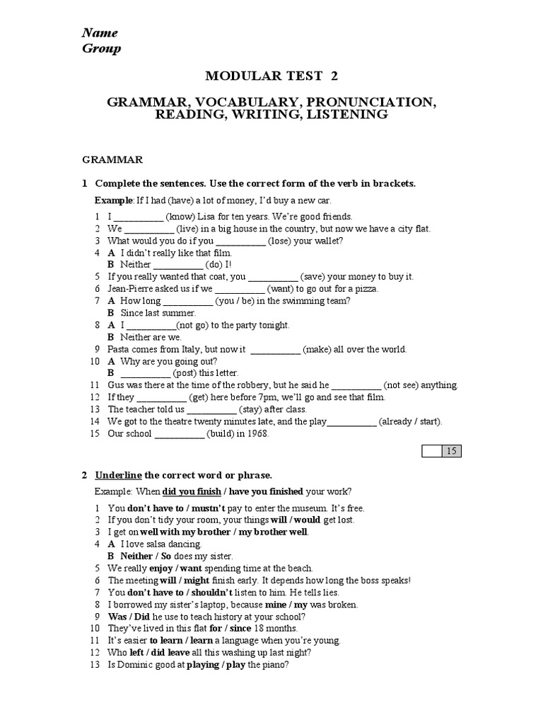Modular Test 2 | Download Free PDF | Internet