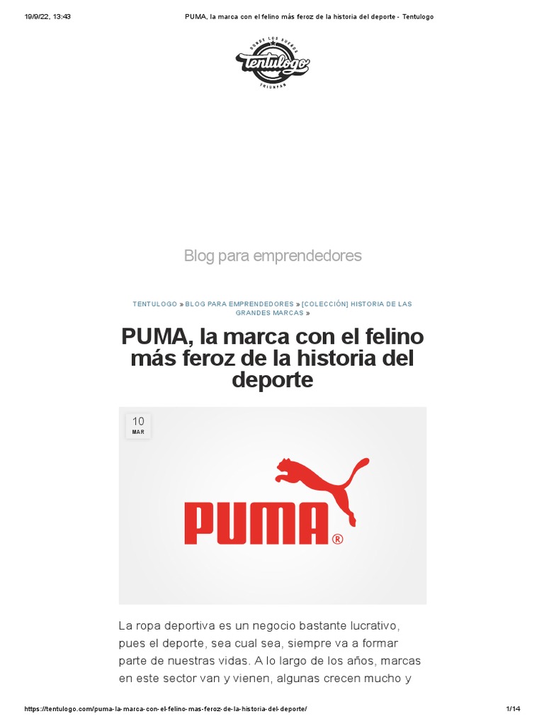 Historia de PUMA: La marca deportiva líder | PDF | Adidas