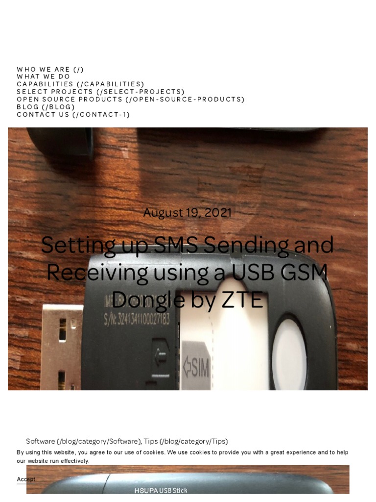 Setting Up SMS Sending and Receiving Using A USB GSM Dongle by ZTE - Selective Intellect | PDF ...