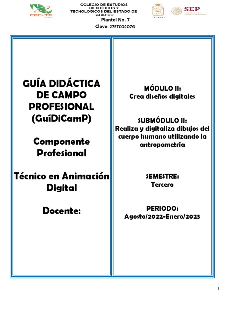Guia Mod 2-sub2-ANTROPOMETRIA - 2do Par-Portaf-2.1 | PDF | Cara | Dibujo