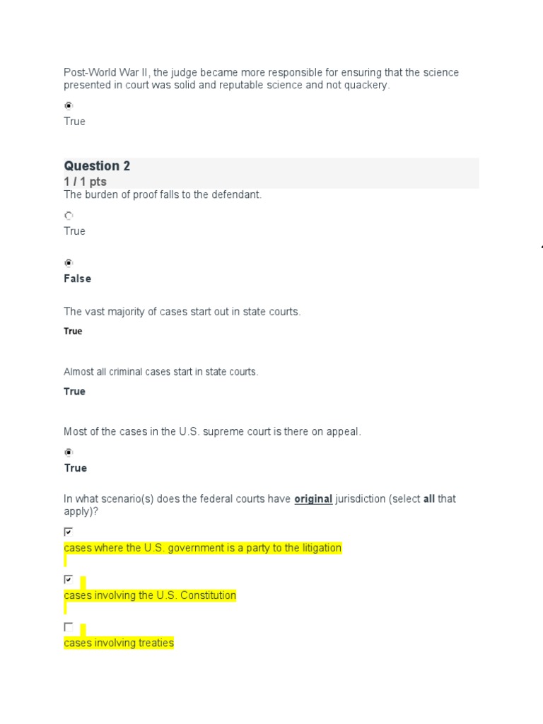 Exam 1 Study Guide | PDF | Expert Witness | Witness