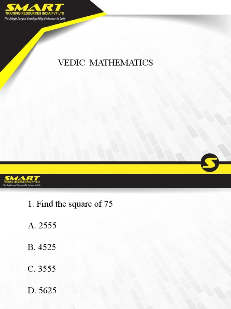Vedic Mathematics | PDF | Numbers | Multiplication