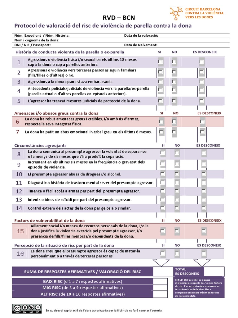 Questionari RVD BCN | PDF