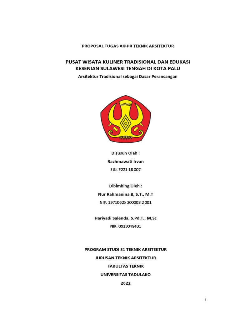 Proposal Tugas Akhir Teknik Arsitektur | PDF
