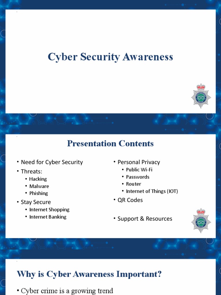 Cyber Security Awareness Presentation | PDF | Security | Computer Security