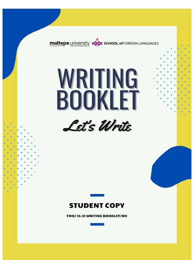 Writing Booklet | PDF | Part Of Speech | Subject (Grammar)