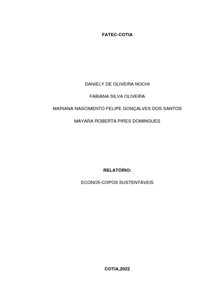 Relatório - Projeto Integrador II | PDF | Economia | Marketing