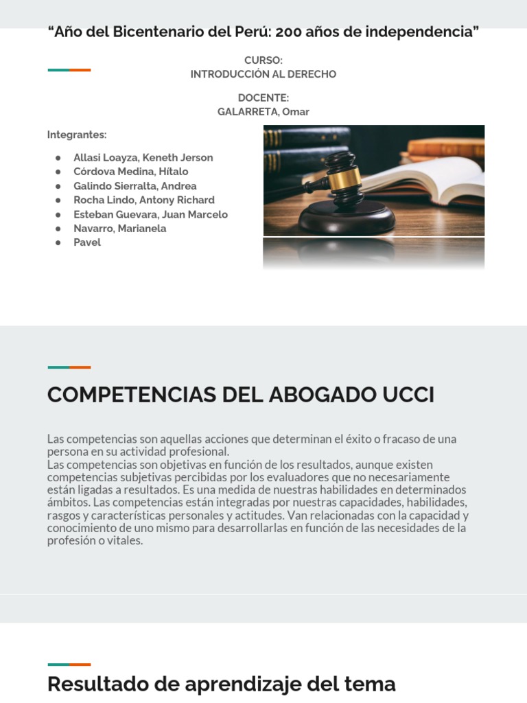 Competencias Del Abogado UCCI | PDF | Conocimiento | Información