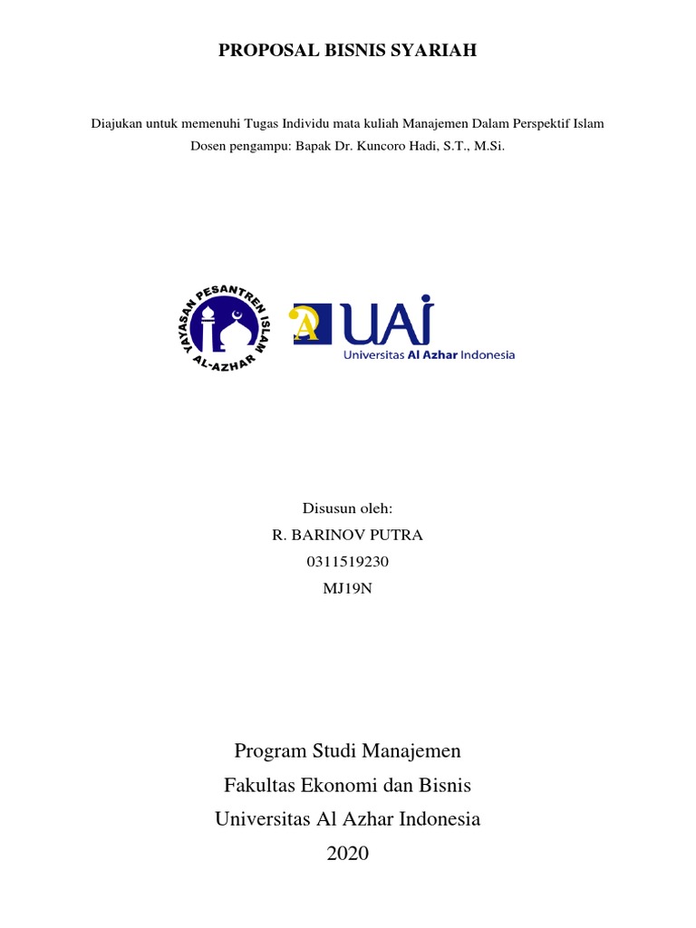 Proposal Bisnis Syariah | PDF