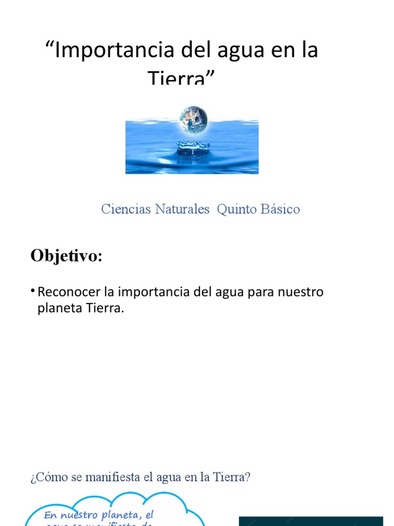 Importancia del Agua en la Tierra | PDF | Agua | Tierra