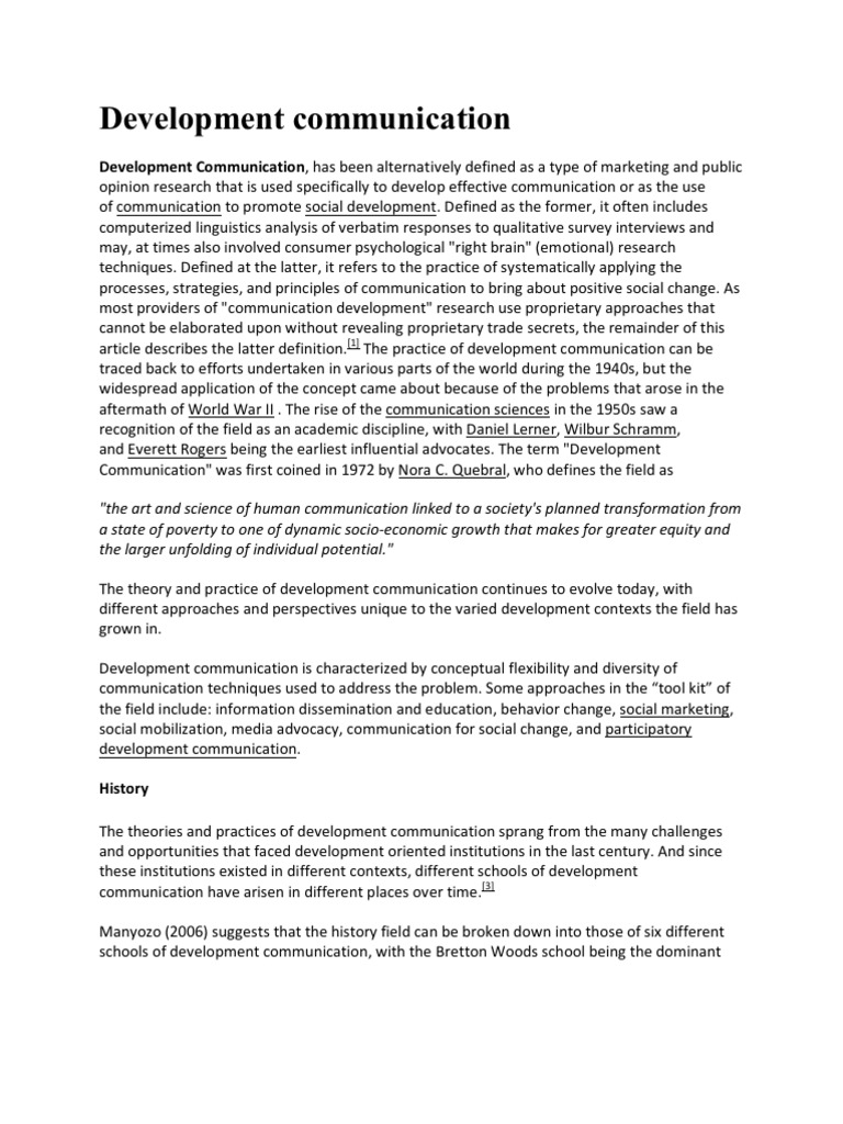 Development Communication | PDF | Community | Communication