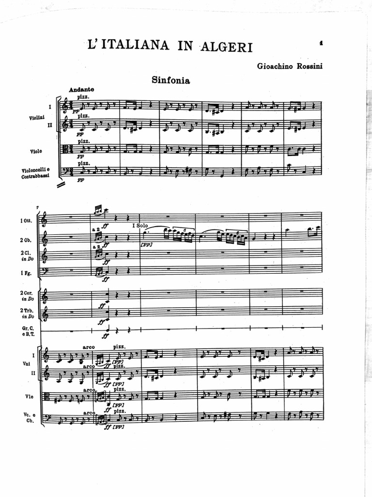 Rossini Italiana in Algeri | PDF