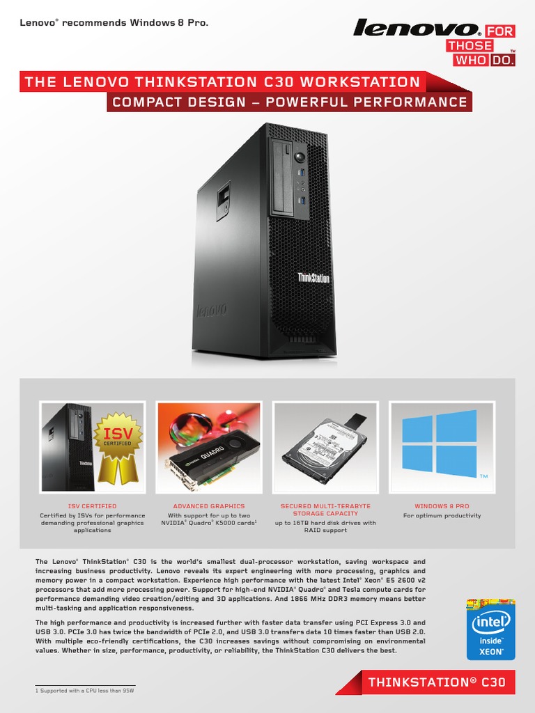 Thinkstation c30 Ds | PDF | Computer Hardware | Computing