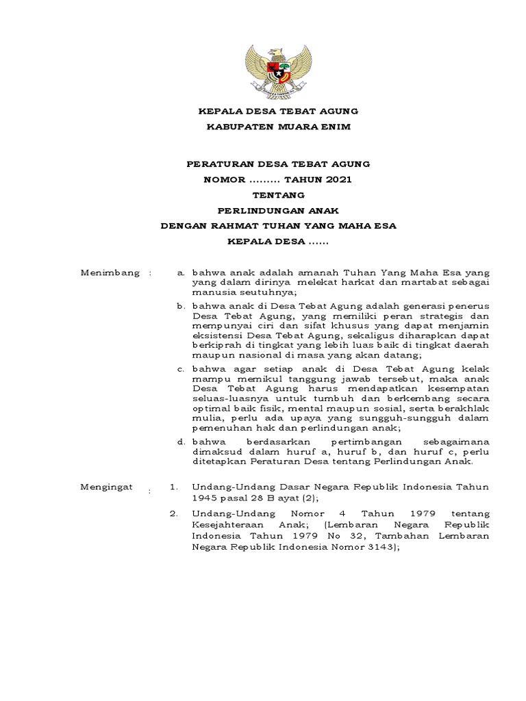 Draft Perdes Kla Kertas Legal | PDF