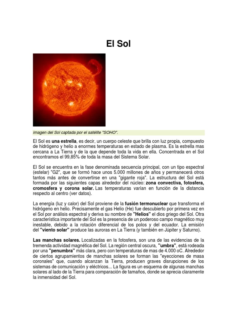 El Sol: Imagen Del Sol Captada Por El Satélite "SOHO" | Descargar ...