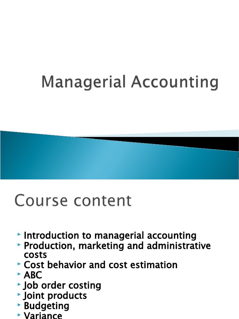 Managerial Accounting | PDF | Expense | Management Accounting Managerial Accounting | PDF | Expense | Management Accounting