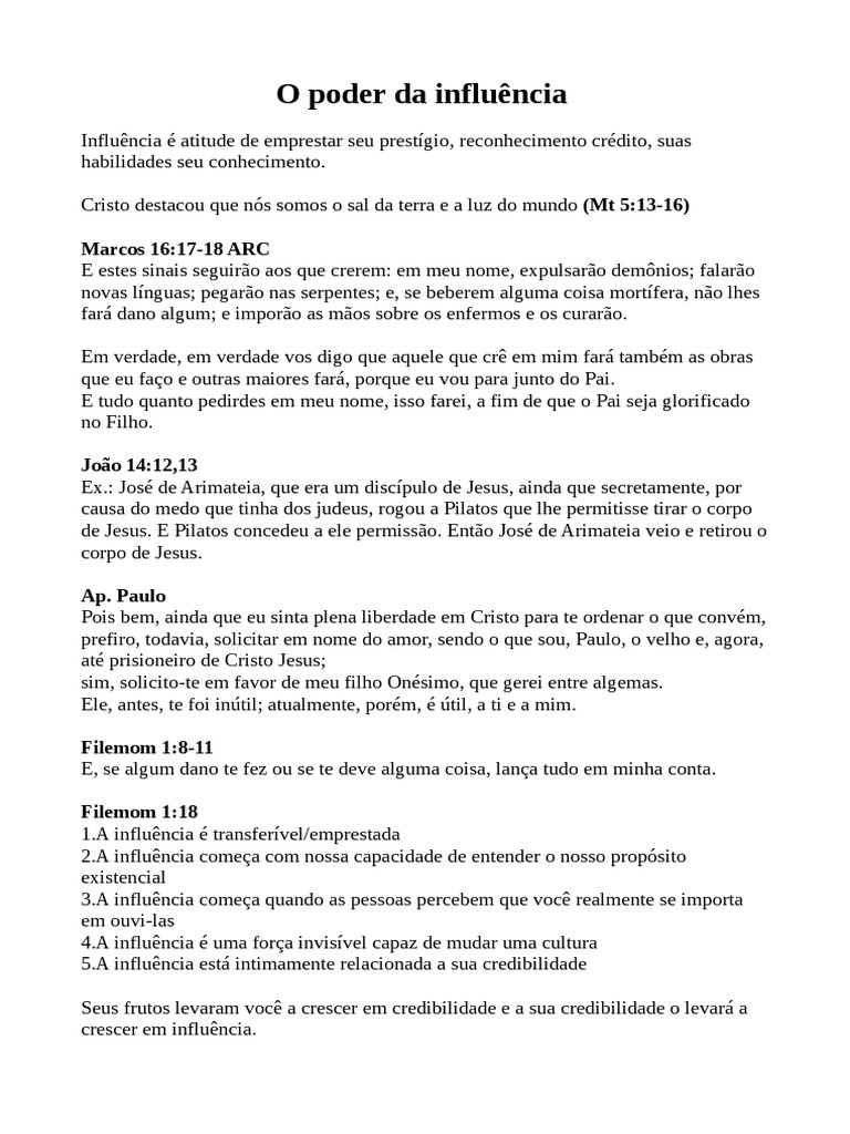 O Poder Da Influência | PDF