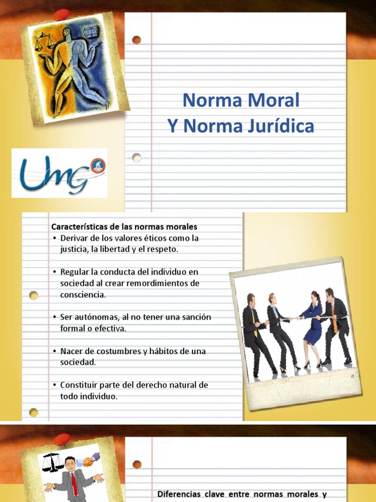 NORMAS MORALES Y NORMAS JURÍDICAS, Presentación A | PDF | Moralidad | Etica Aplicada