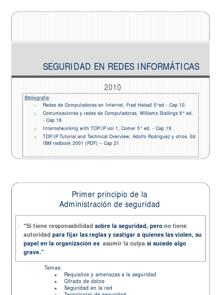 Seguridad en Redes Parte I | PDF | Cortafuegos (informática) | Clave ...