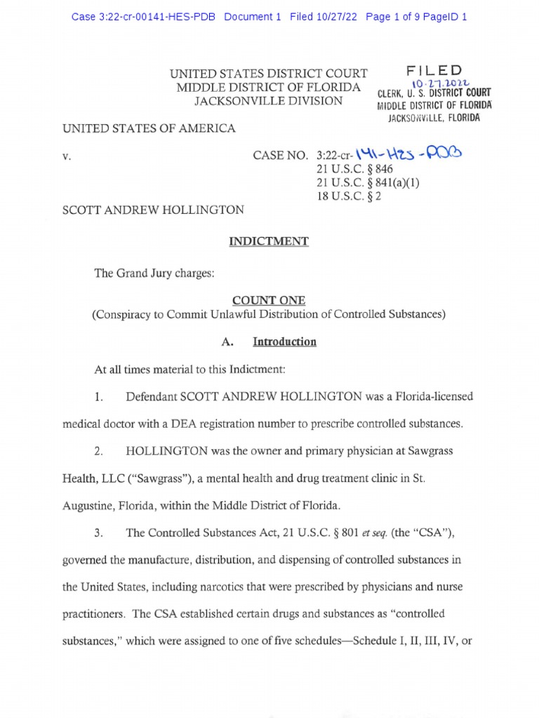 Scott Hollington Indictment | PDF