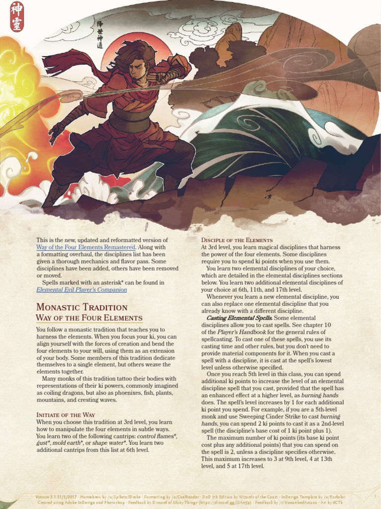 Monk FourElements | PDF