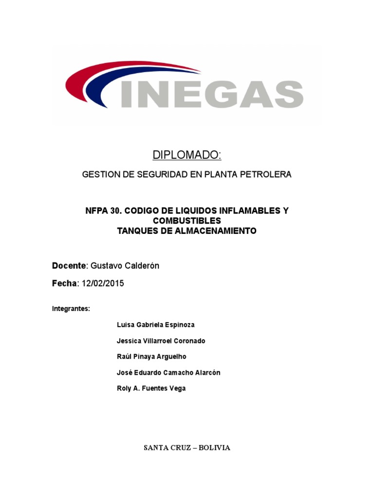 Nfpa 30 | PDF | Tanques | Presión