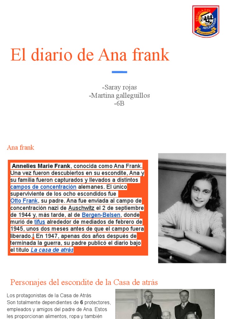 El Diario de Ana Frank | PDF | Anne Frank | El Holocausto