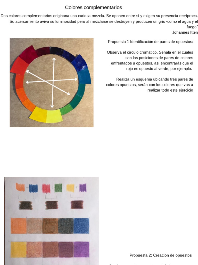 Colores Complementarios | PDF | Color | Blanco