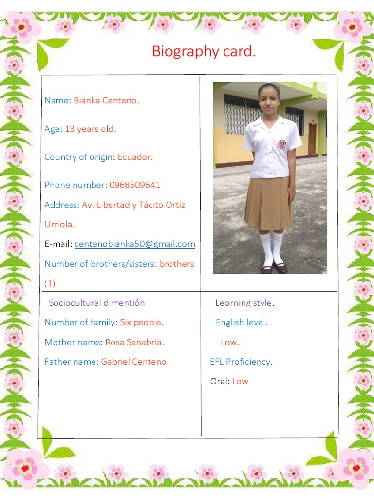 Biography Card | PDF | Religion & Spirituality